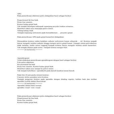 Bacaan kontras radiologi kesan dan kelainana | DOCX