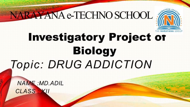 Biology investigatory project xii on Drug Addiction | DOCX | Illegal ...