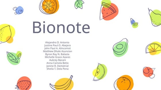Bionote | PPTX