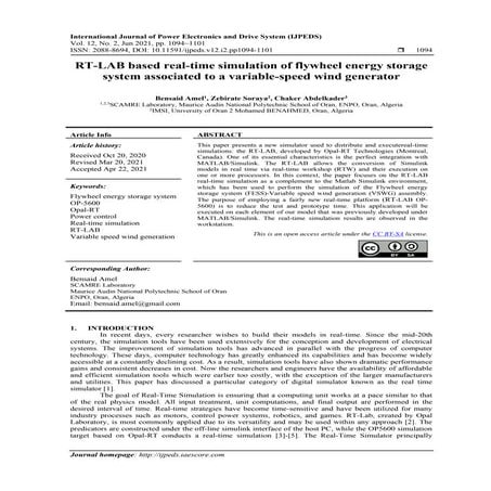 RT-lab based real-time simulation of flywheel energy storage system ...