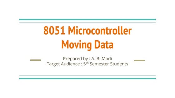 Arithmetic and logical instructions 8051 microcontroller | PPT