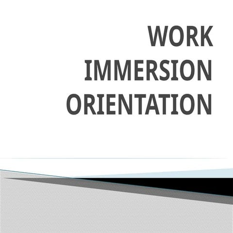 433286314-Work-Immersion-Orientation-Ppt-Edited.pptx | Women\'s Clothing | Women\'s Fashion