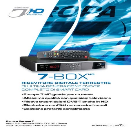 Scheda tecnica 7Box-Hd | PDF