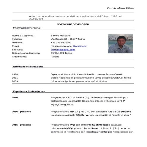 curriculum_italiano_dicembre_2016 | PDF