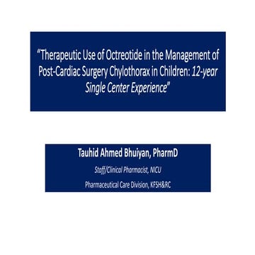 PPT of Chylothorax Study | PPTX