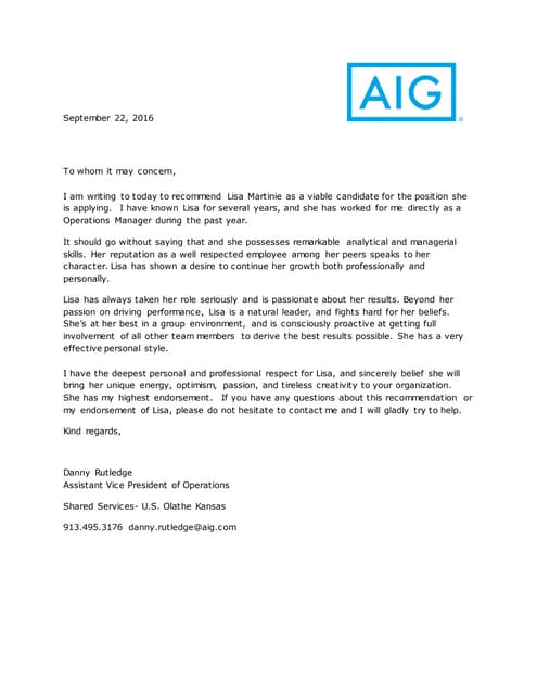 Letter of Recommondation Dallas Johnson | DOC | Sales | Business