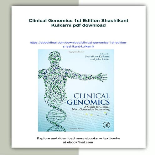 Clinical Genomics 1st Edition Shashikant Kulkarni | PDF