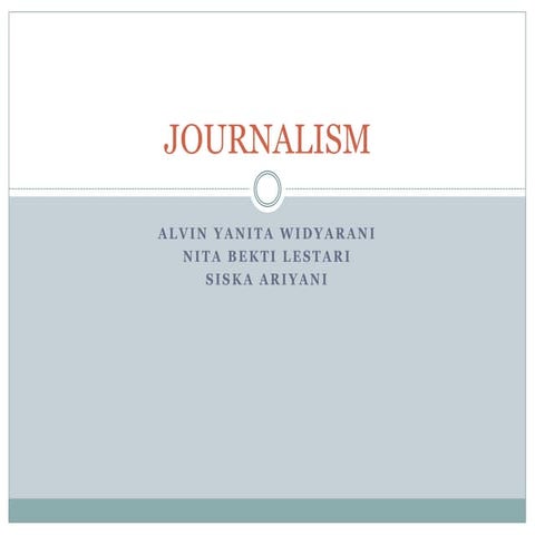 journalism 2 | PPT