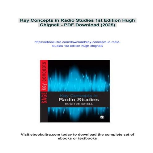 Key Concepts in Radio Studies 1st Edition Hugh Chignell | PDF