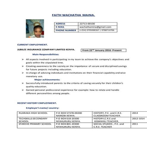 Cv Second Office 97 2003 | DOC