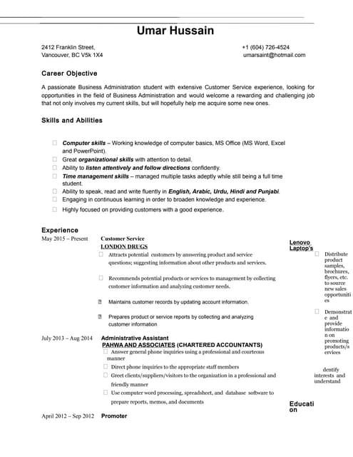 Resume Fashion Merchandising | PDF