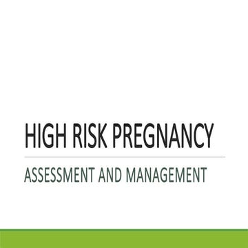 High-risk approach with screening and assessment | PPTX