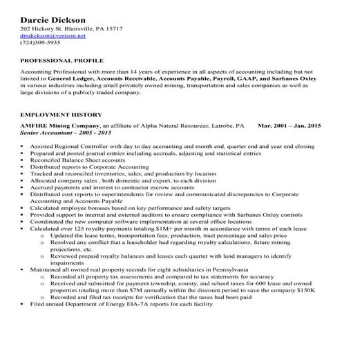 Darcie Dickson resume | PDF