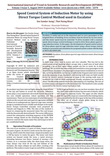 Speed Control System Of Induction Motor By Using Direct Torque Control