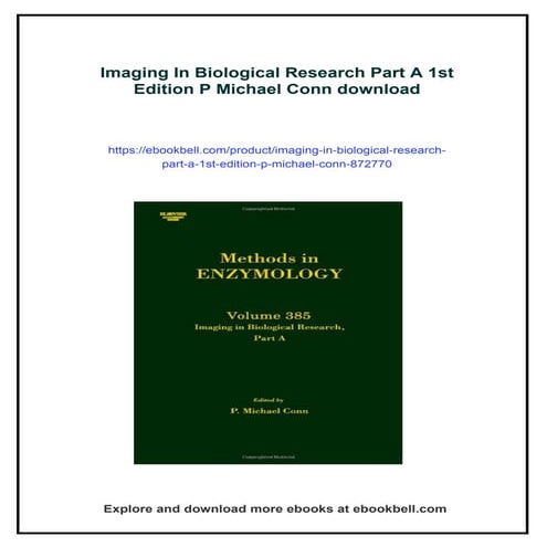Imaging In Biological Research Part A 1st Edition P Michael Conn | PDF