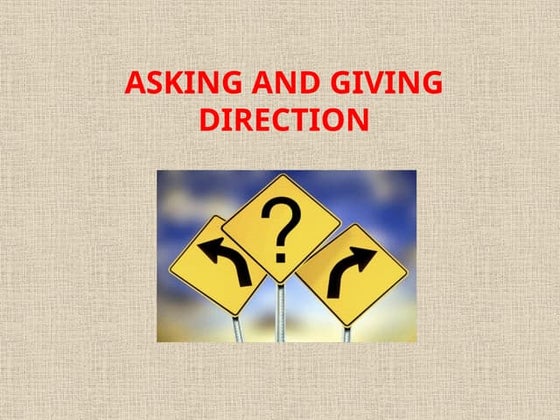 Giving directions | PPT