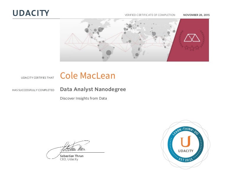 udacity certificate