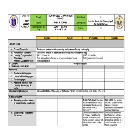 11-Intro-to-Philo activity.pdf mODULES GRADE 11 | PDF
