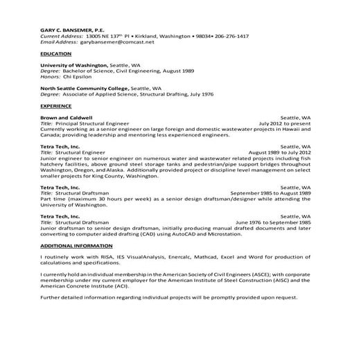 GARY C resume | DOCX