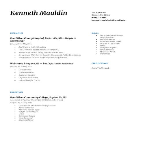 KennethMauldinResume | PDF