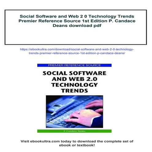 Social Software and Web 2 0 Technology Trends Premier Reference Source ...