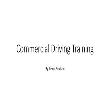 Commercial Driving Training pp | PPTX