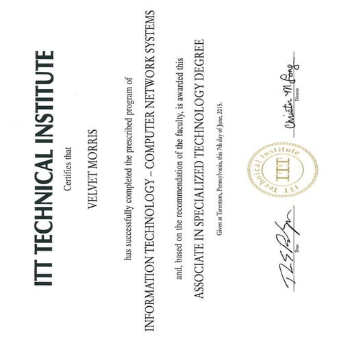 ITT Tech Diploma | PDF