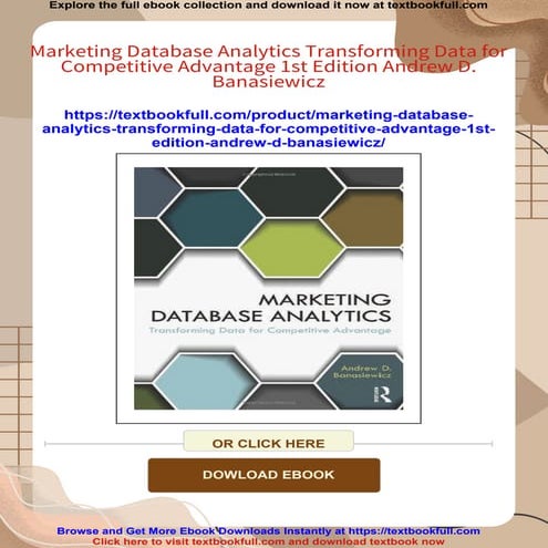 Marketing Database Analytics Transforming Data for Competitive ...
