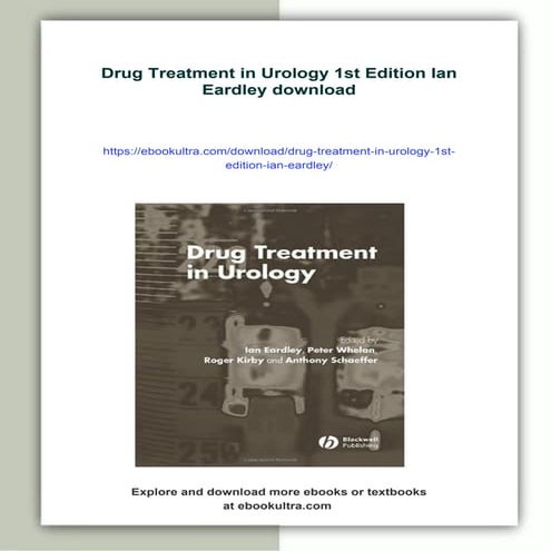 Drug Treatment in Urology 1st Edition Ian Eardley | PDF