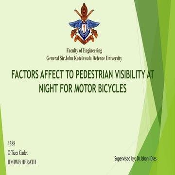pedestrian visibility at night | PPTX