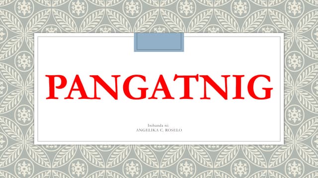 Pagpapantig | PPTX