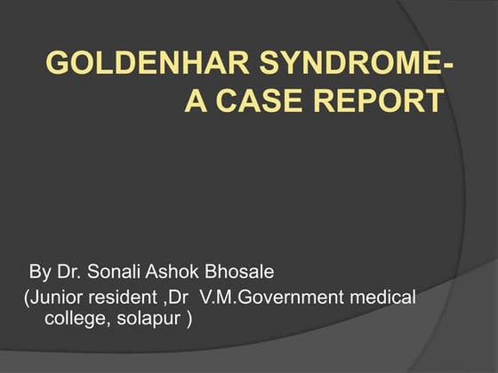 Goldenhar syndrome Ayurveda view and management | PPT
