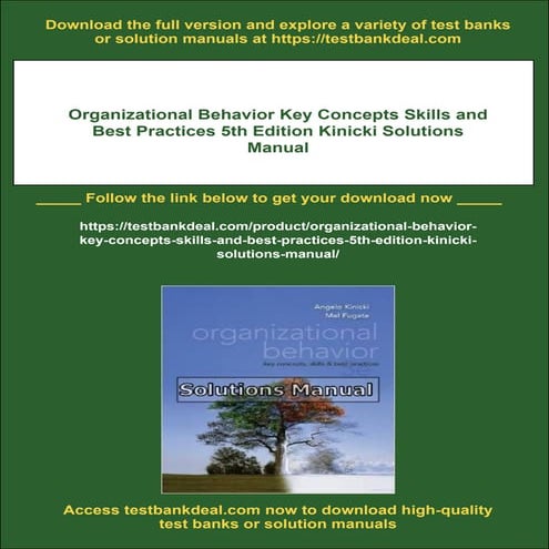Organizational Behavior Key Concepts Skills and Best Practices 5th ...