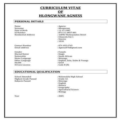 HLONGWANE AGNESS | DOC