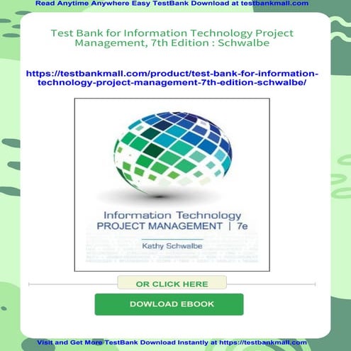 Test Bank for Information Technology Project Management, 7th Edition ...