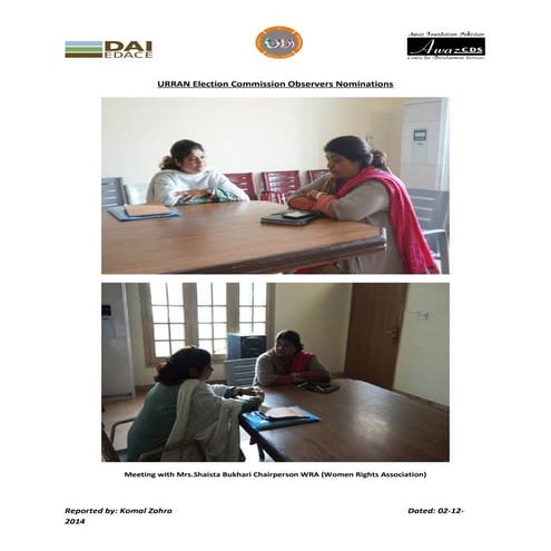 Field Monitoring Report | DOC