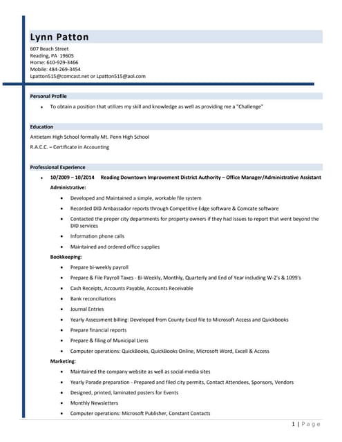 Connie Resume (1) | DOCX | Business | Business and Finance