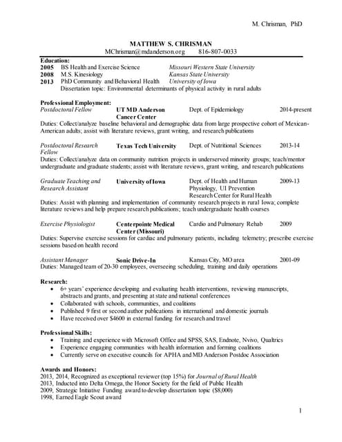 Alt. Resume (Jan 2017) | PDF
