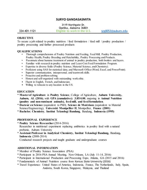 FEMA Resume-TW Summer2016