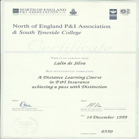 PNI Certificate | PDF