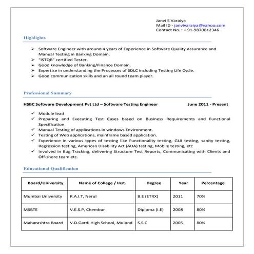 Janvi_Resume | PDF