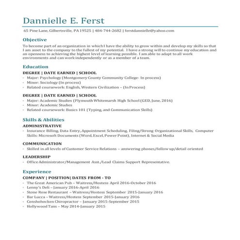 Resume--Kristina Miller | DOCX