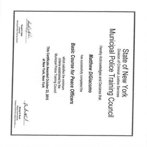 Peace Officer Certificate | PDF