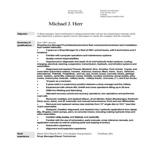 mike resume 032715 | DOC