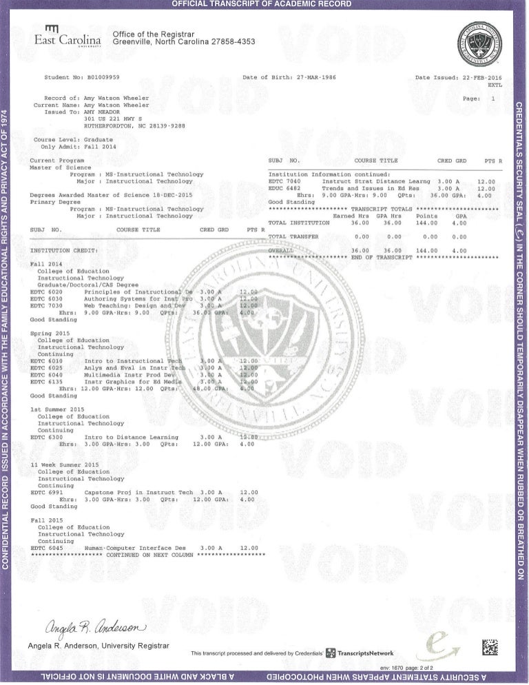 Amy Meador ECU Transcript