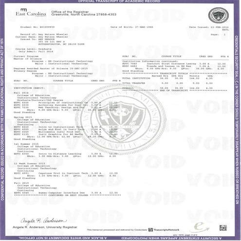 Amy Meador ECU Transcript