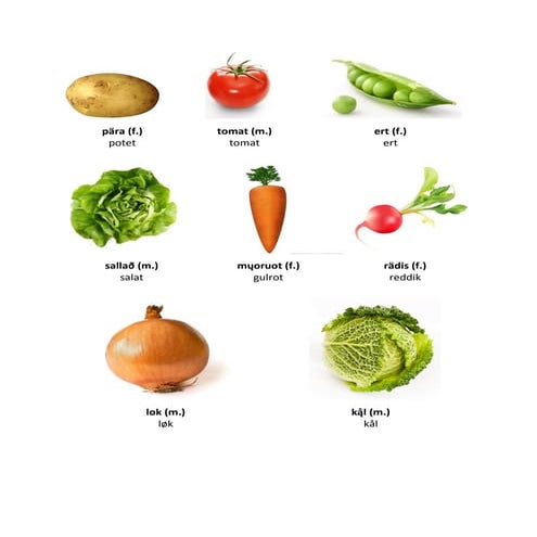 Elfdalian food vocabulary - Norwegian | PDF