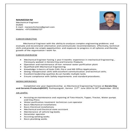 MANEESH M CV 1 | DOCX