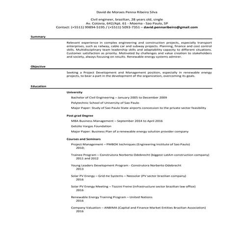 Resume David Penna - English | PDF