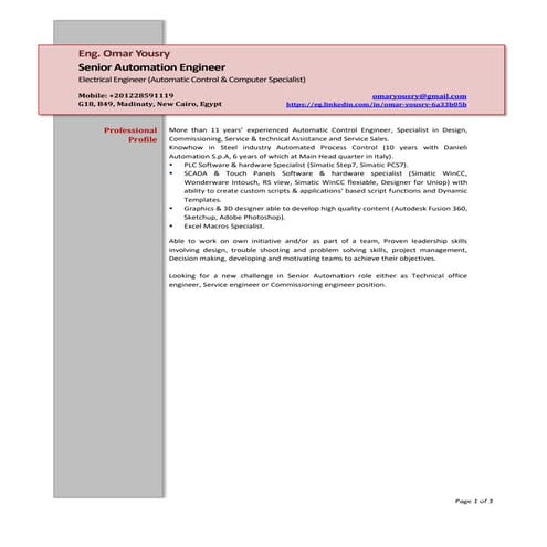 Eng. Omar Yousry CV_2016.11